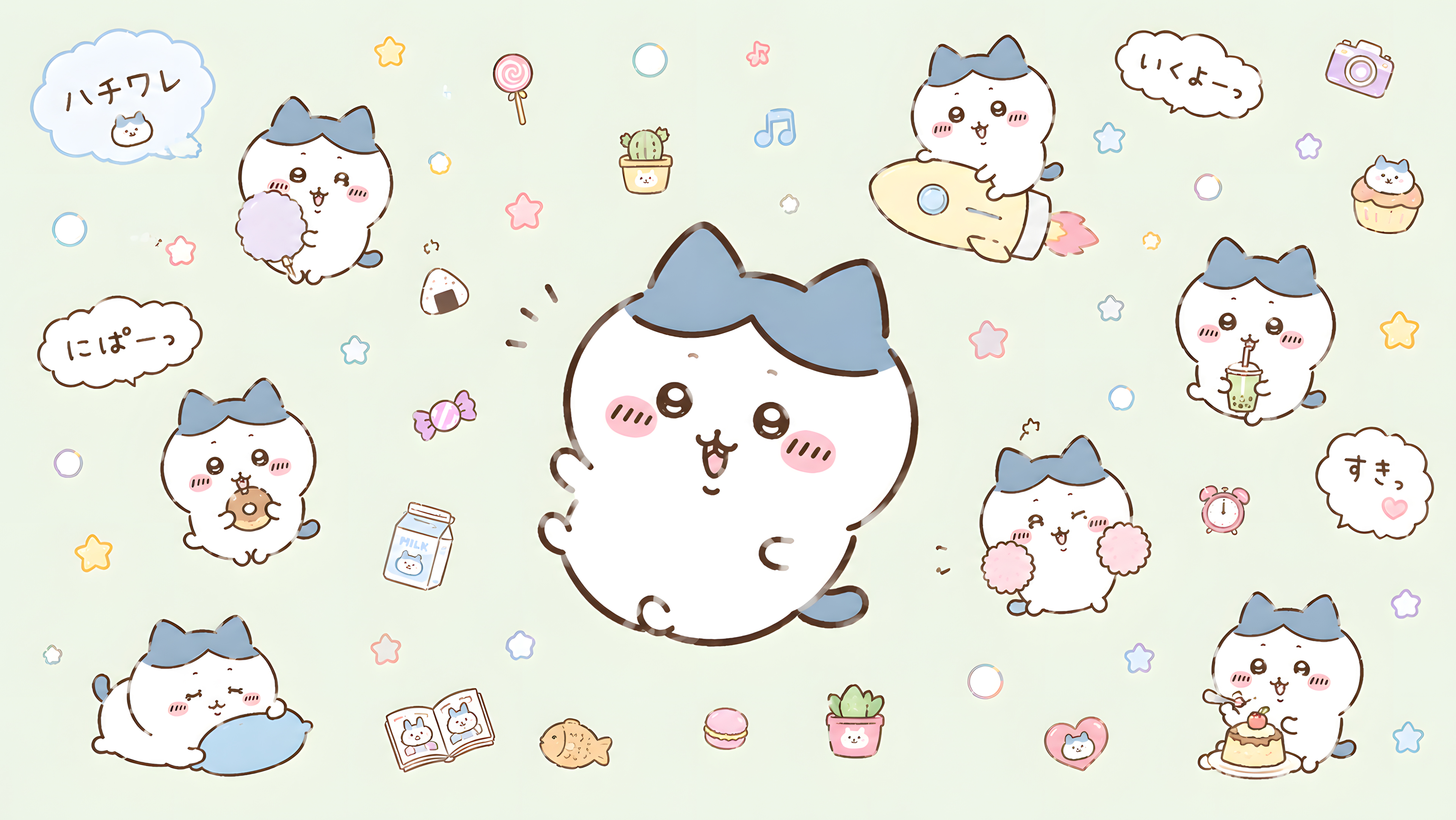 Hachiware Character Desktop/PC/Laptop Wallpaper - Chiikawa Wallpaper