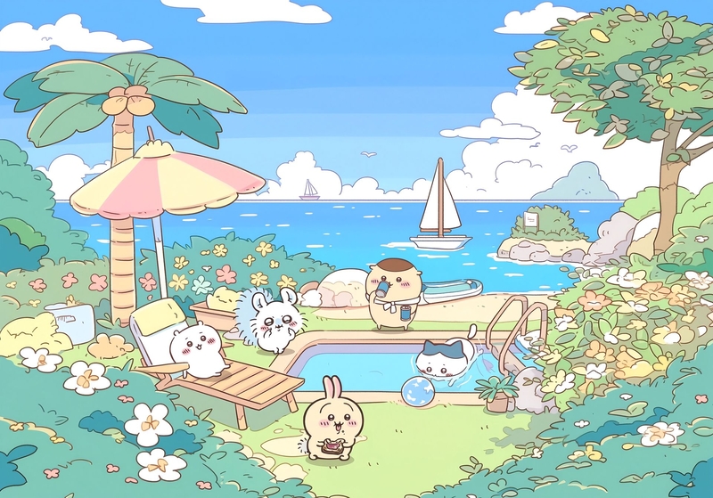 吉伊卡哇所有角色 - Chiikawa Wallpaper