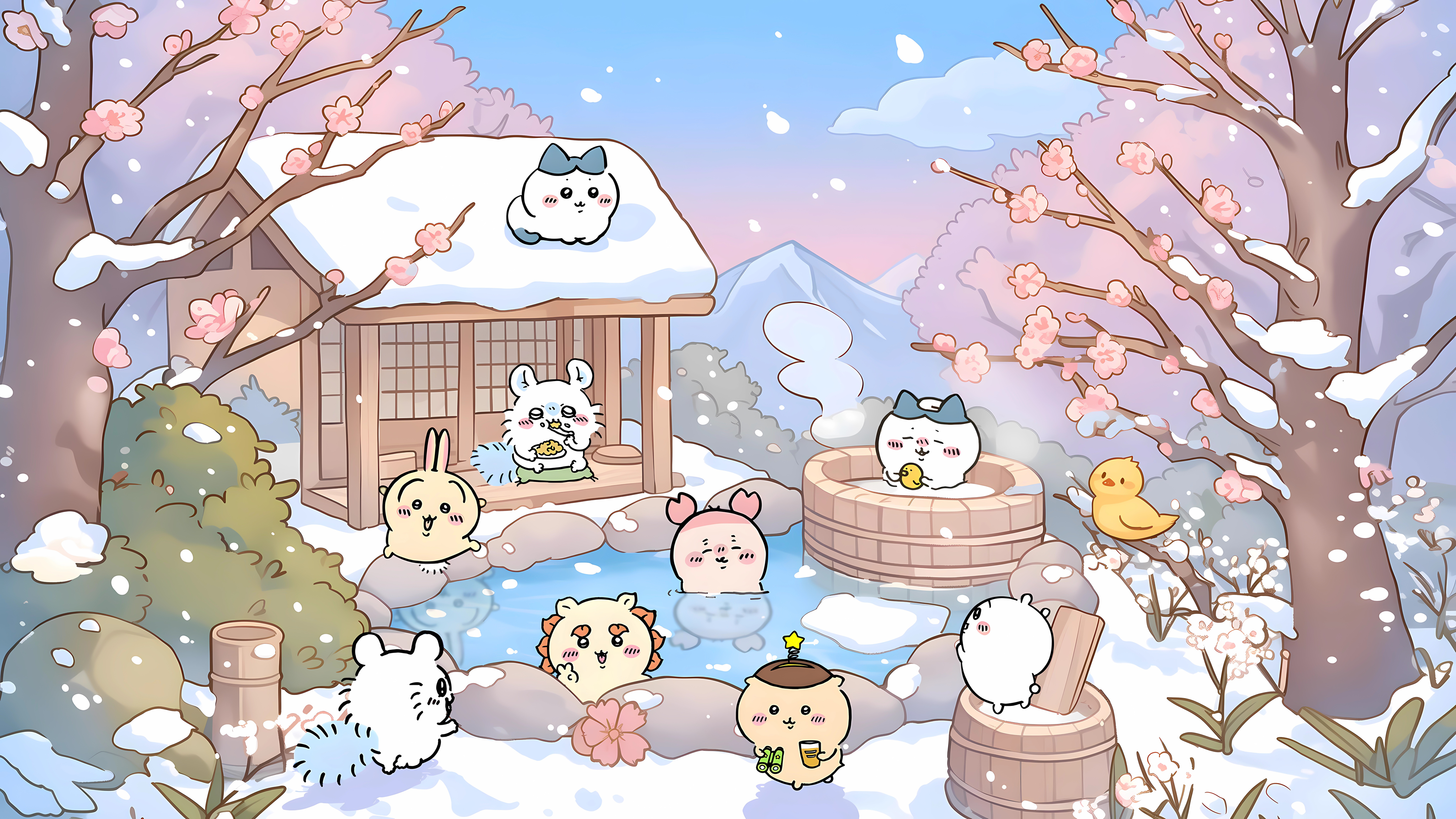 4K 치이카와 데스크톱 배경화면 무료 다운로드 - Chiikawa Wallpaper